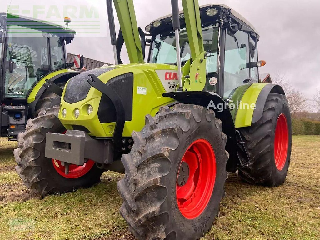 Claas axos 340cx mit frontlader fl80c, druckluft, klima traktor točkaš