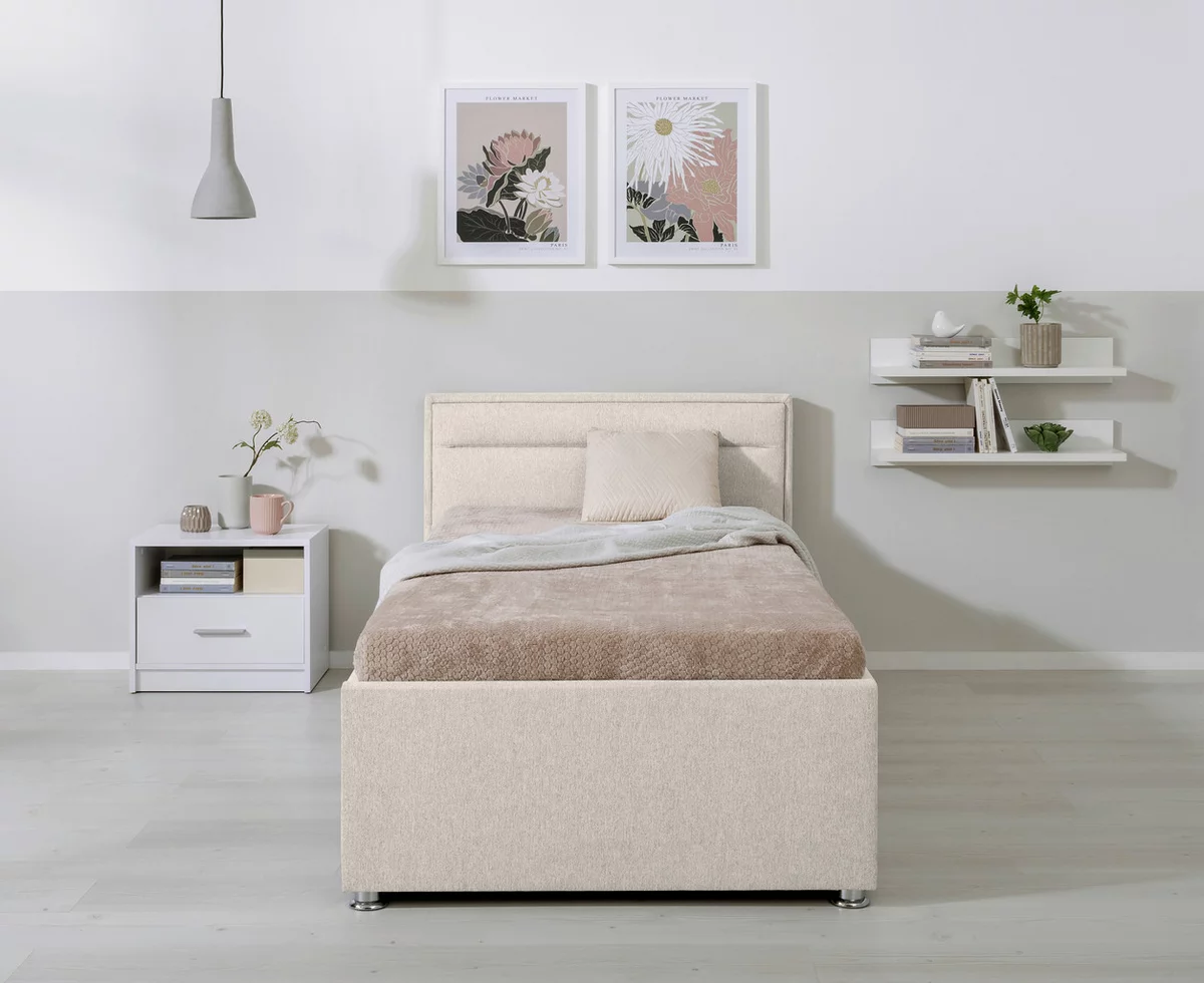 TAPACIRANI KREVET 90/200 cm prirodna boja