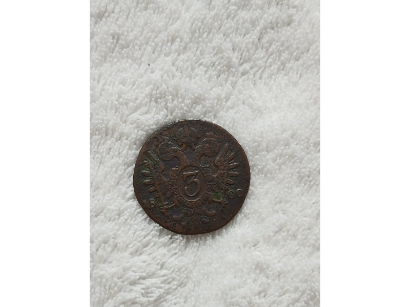 1800 Austrija Habzburska monarhija novcic 3 krajcare