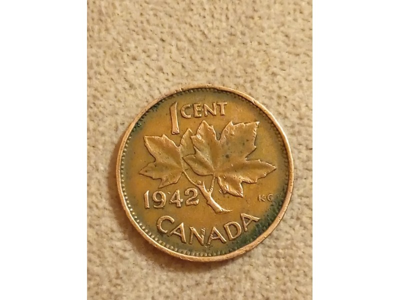 1 cent 1942g. King George.
