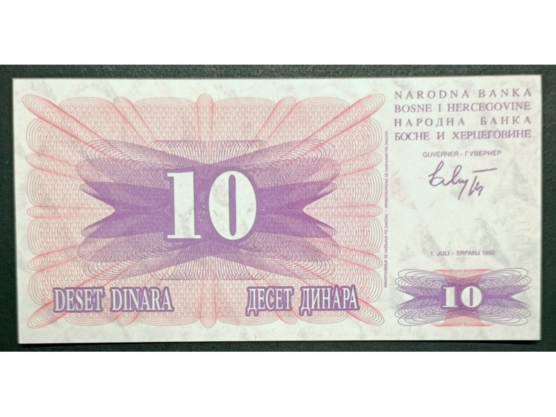 Bosna i Hercegovina - 10 dinara - 1992
