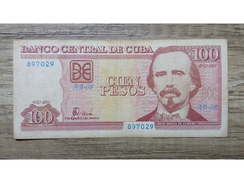 N 318 - Kuba - 100 pesos 2001 - bolja - opis -