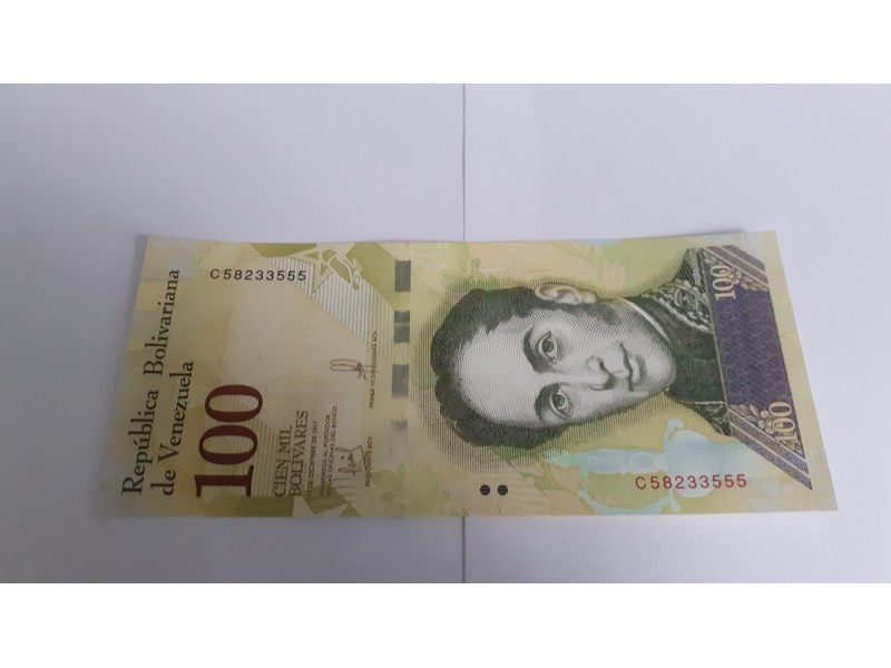 VENECUELA - 100 BOLIVARES - 2017