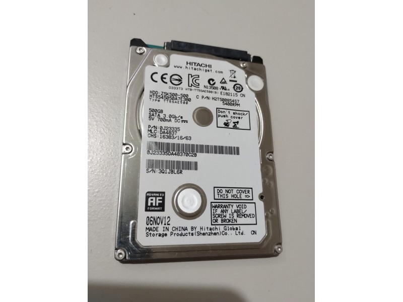 10. 500 GB SATA II (100-100) Hard disk 2.5
