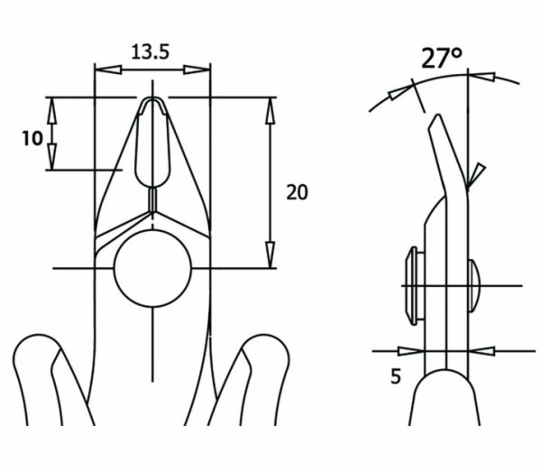 PG-TRE03NB Klesta za secenje 128mm