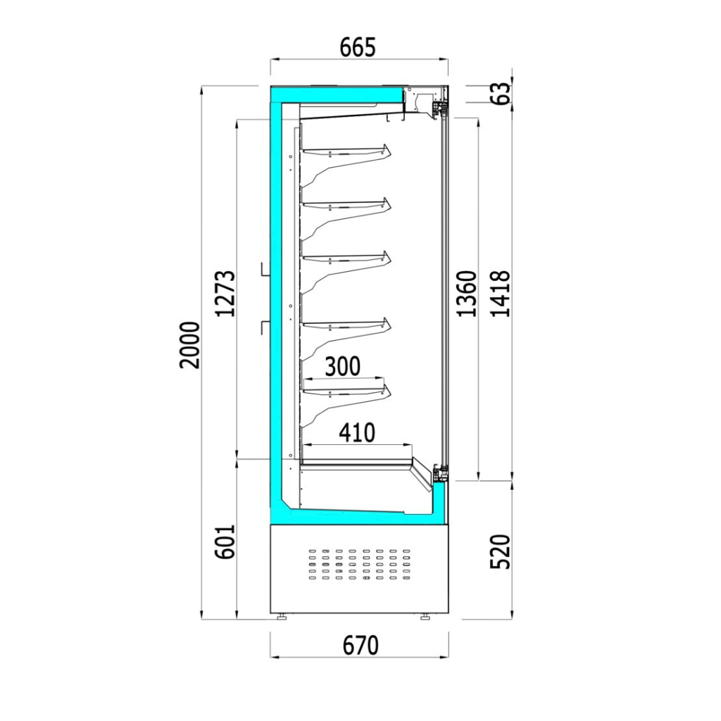 Oslo Vertikalna Rashladna Vitrina