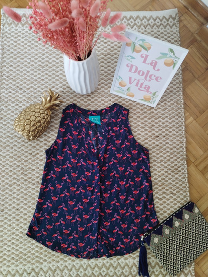 Bluza od liocela sa flamingosima S/M