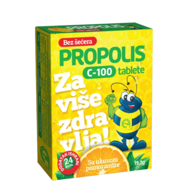 EKOFARM PROPOLIS C-100 BEZ SECERA 24 TABLETE
