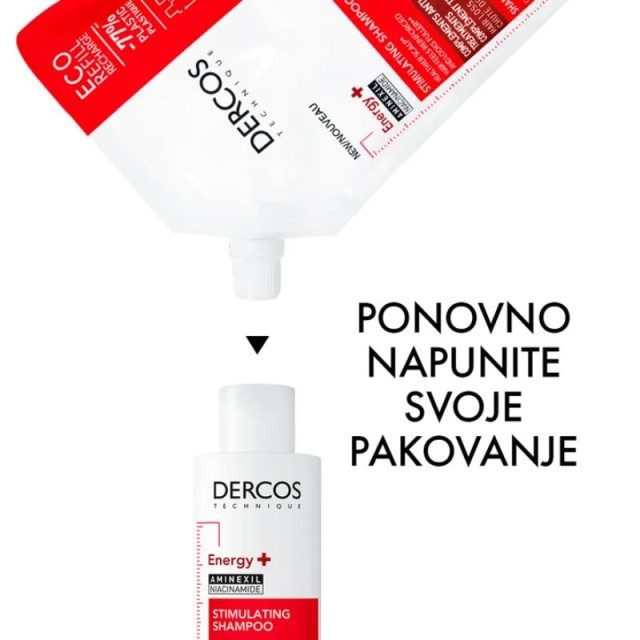 Vichy Dercos Energy+ Stimulišući šampon Refill 500 ml
