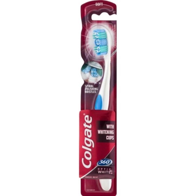 Colgate 360 četkica za zube OPTIC WHITE MEDIUM