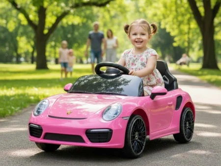 Porsche RUF CTR3 Roze Automobil za decu Licencirani ( EVA Gume i Kožno sedište )
