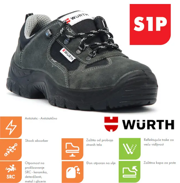 Wurth Bezbednosne cipele Cyclone S1P plitke vel. 39