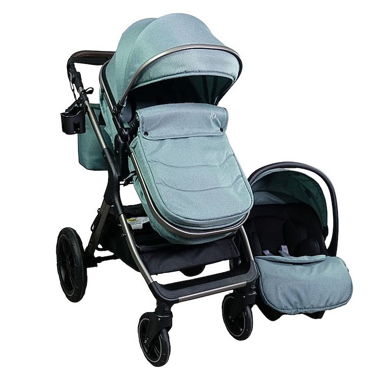 Only X1 Kolica za bebe 3u1-Green&Grey