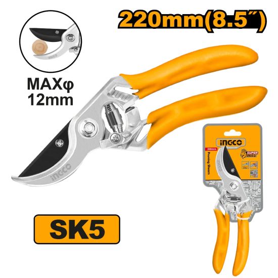 Makaze za orezivanje 220mm, metalni okvir INGCO HPS0109