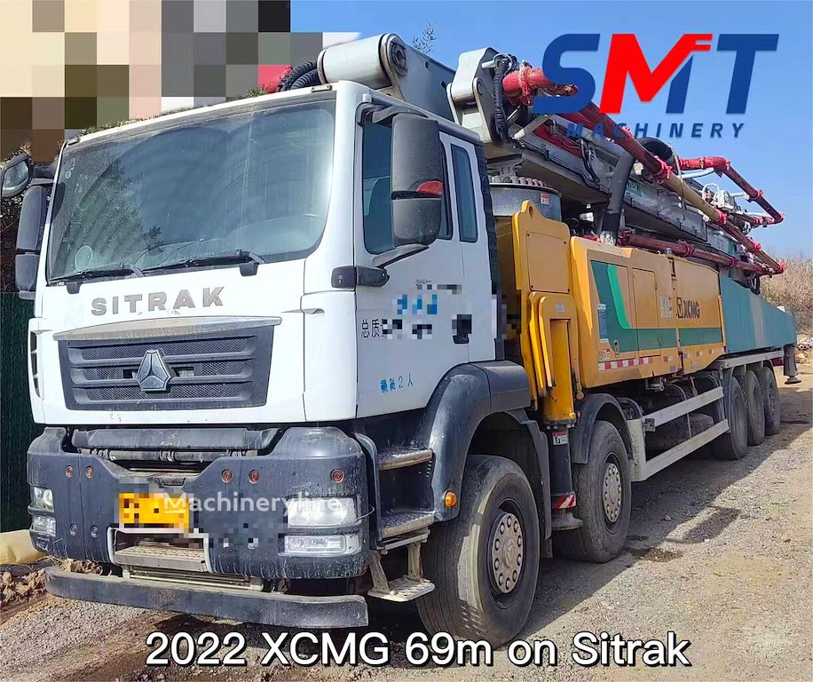 XCMG XZS5550THBZ na šasiji Sitrak XCMG 69m 2022 Concrete Pump 300hours 6 BOOM pumpa za beton