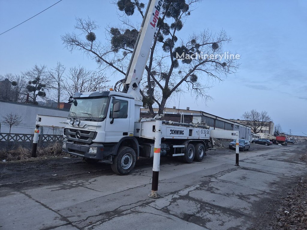 Schwing S39 SX na šasiji Mercedes-Benz Actros 2636 mp3 6x4 schwing 39m, 2012year pumpa za beton