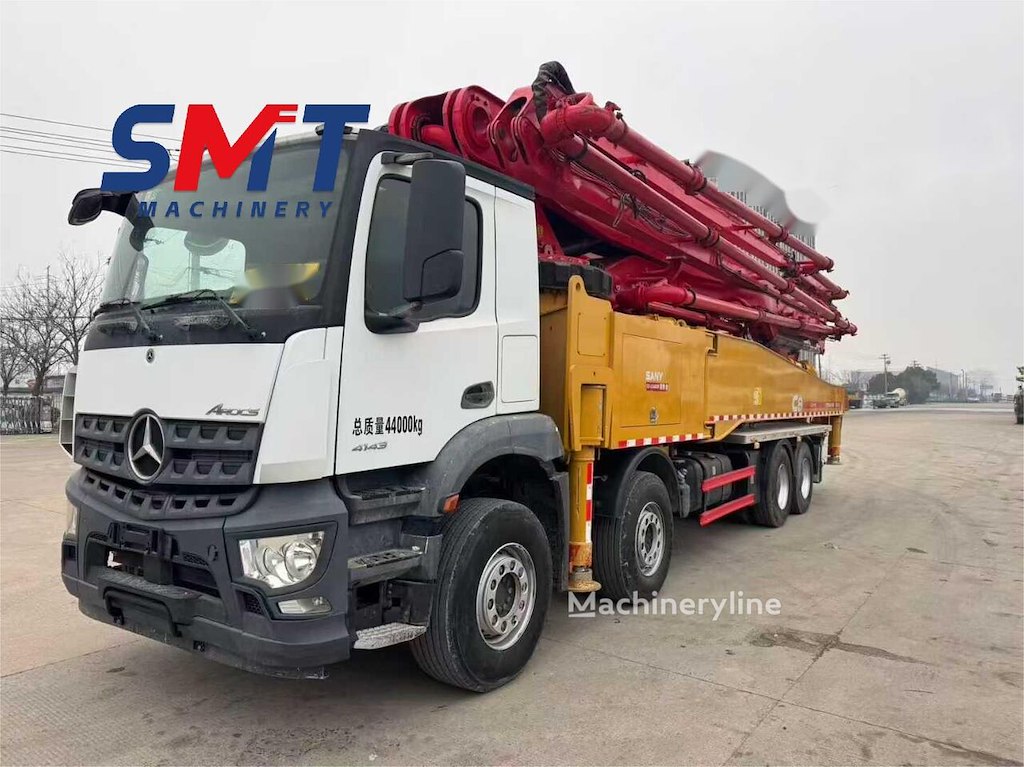 Sany SYM5449THBE na šasiji Mercedes-Benz 56m 2020 used concrete pump Benz Arocs new pipes pumpa za beton