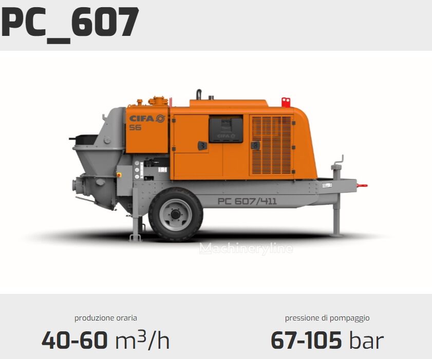 Nova CIFA PC 607/411 E6 ATEX stacionarna betonska pumpa