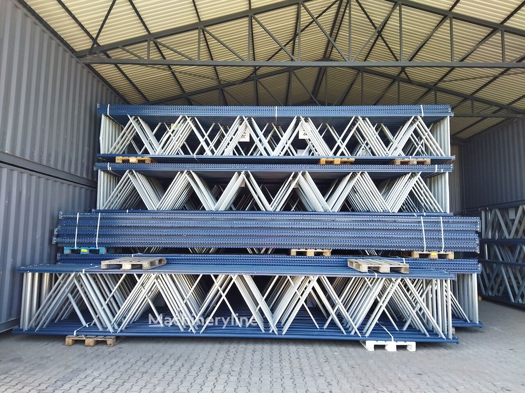 Mecalux Rama MECALUX H-850 cm G-110 cm W-8 cm niebieski używana paletni regal