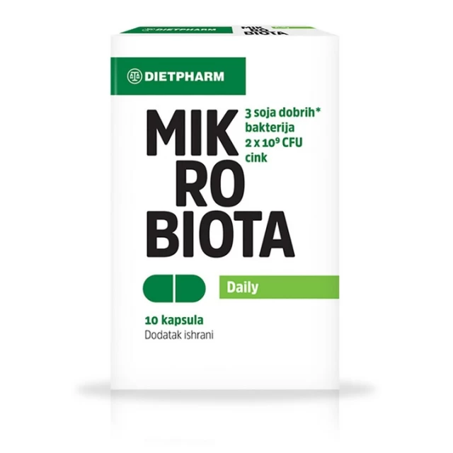 DIETPHARM MIKROBIOTA DAILY – Zaštita creva tokom antibiotske terapije (10 kapsula)