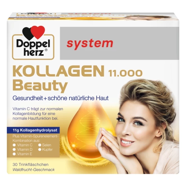 DOPPELHERZ SYSTEM KOLLAGEN 11.000 BEAUTY – Za čvrstu kožu i blistav ten (30 bočica)