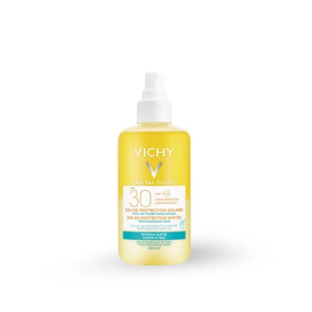 VICHY CAPITAL SOLEIL SOLAR PROTECTIVE WATER SPF 30 200 ML – HIDRATANTNA DVOSLOJNA VODA ZA ZAŠTITU OD SUNCA
