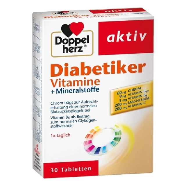 DOPPELHERZ AKTIV VITAMINI ZA DIJABETIČARE – Metabolička podrška i zaštita nerava (30 tableta)