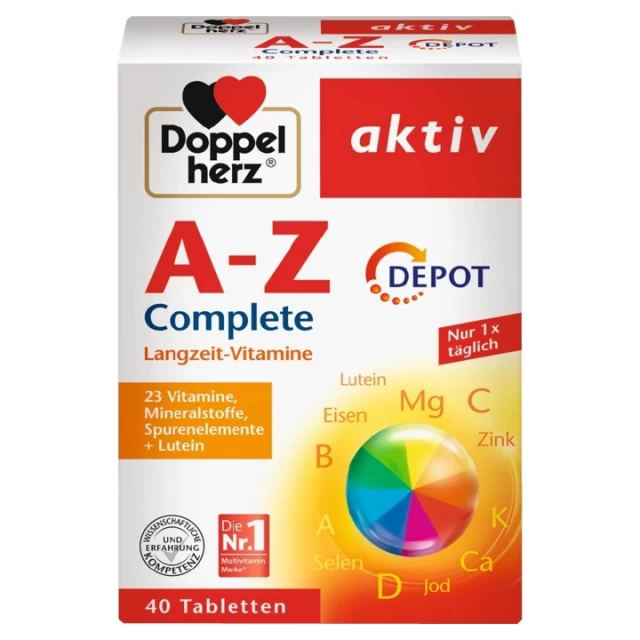 DOPPELHERZ AKTIV VITAMINI OD A DO Z – Kompleksna formula za vitalnost (40 tableta)