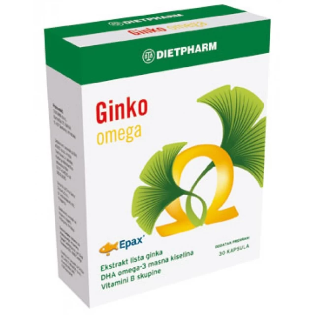 GINKO OMEGA KAPSULE 30 kapsula – Dermo-vaskularna podrška cirkulaciji i kognitivnoj vitalnosti