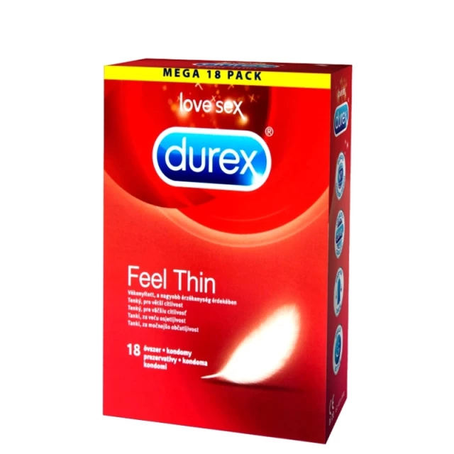 Durex Feel Thin – Maksimalna bliskost i prirodan osećaj (18 komada)