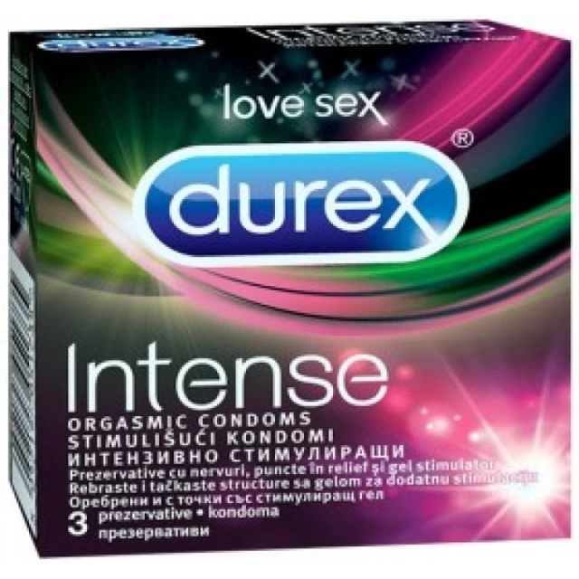 Durex Intense – Revolucionarna stimulacija za oba partnera (3 komada)