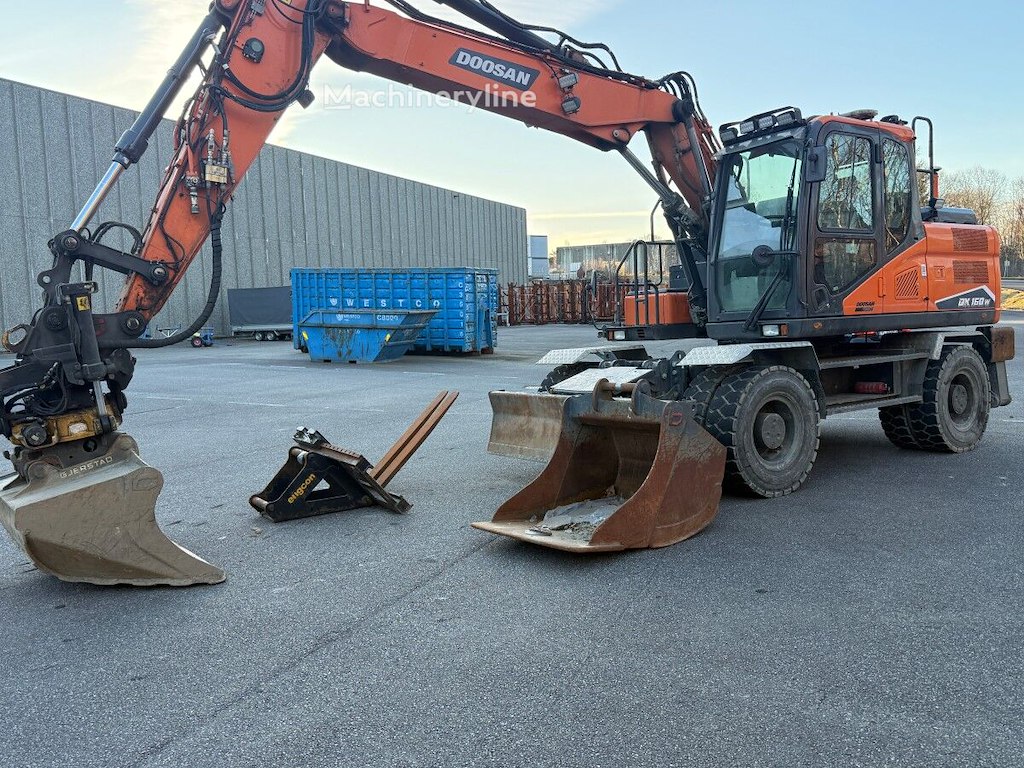 Prodaje se Doosan DX160W-7 Rototilt, bomdemping, labber, hjulstyring, hengerfeste, bager točkaš na aukciji
