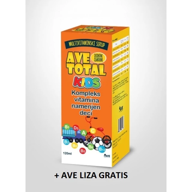 AVE TOTAL KIDS 0+ SIRUP 120ML – Sveobuhvatna vitaminska podrška od prvog dana