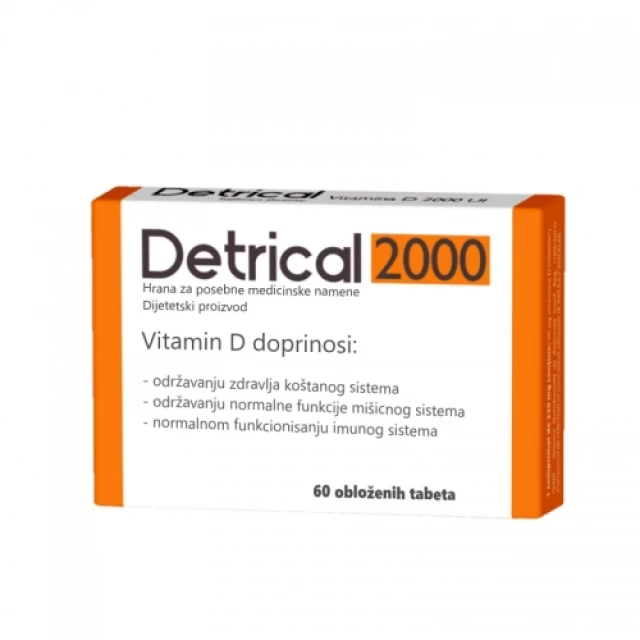 Detrical 2000 IU – Visoka doza vitamina D3 za snažan organizam