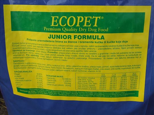 Farmina Eco pet junior 18kg - 4250 uračunata dost.