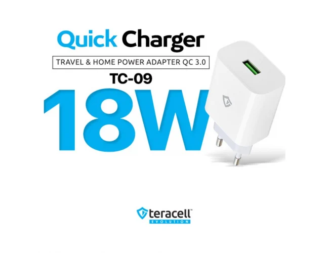 Teracell TC-09 Punjač za mobilni telefon sa kablom micro USB 18W beli