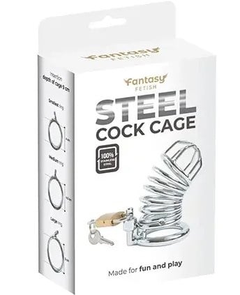 Kavez za penis, Stainless steel cock cage Padlock, 2001093