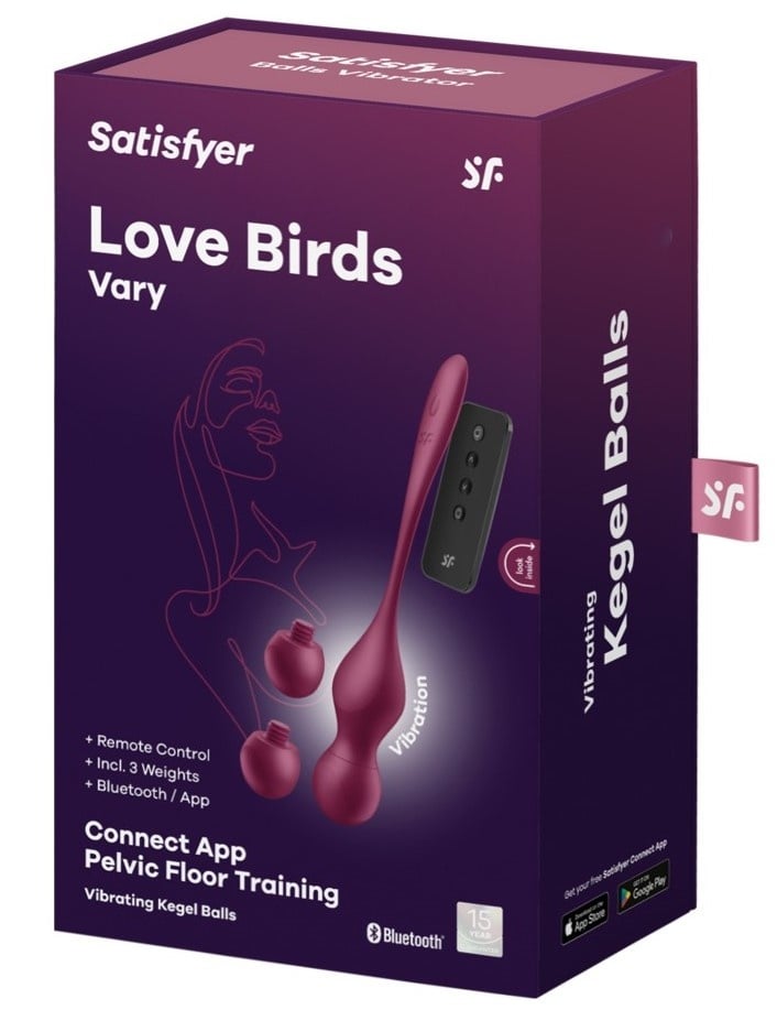 Vaginalne vibro kuglice na daljinski, Love Birds Vary, 4002989