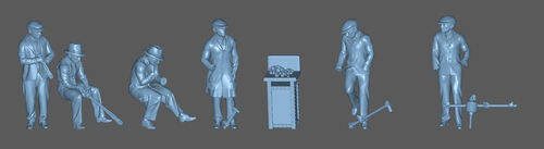 Peddinghaus-Decals 72F459 Shipyard Workers (6 Figures / 3D-Printed)