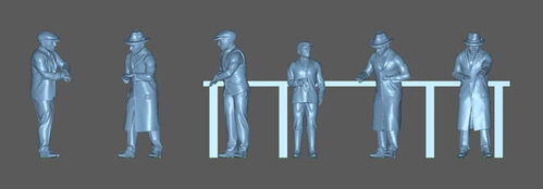NEW! Peddinghaus-Decals 72F460 Dock Foreman at Drafting Table (6 Figures / 3D-Printed)
