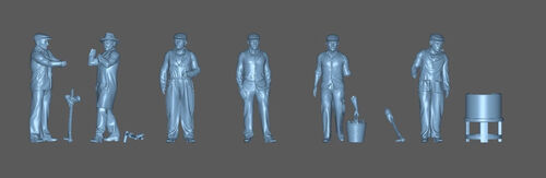Peddinghaus-Decals 72F461 Shipyard Workers No.2 (6 Figures / 3D-Printed)