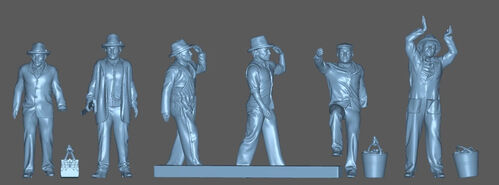 Peddinghaus-Decals 72F462 Shipyard Workers No.3 (6 Figures / 3D-Printed)