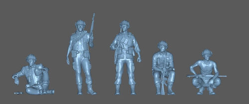 NEW! Peddinghaus-Decals 72F463 US Infantry Soldiers - Vietnam War (5 Figures / 3D-Printed)