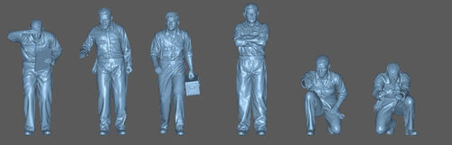 Peddinghaus-Decals 72F466 German Luftwaffe Mechanics (6 Figures / 3D-Printed)