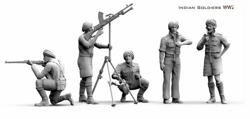 NEW! Peddinghaus-Decals 72F449 Indian WWII Soldiers (British Uniform / 3D-Printed)