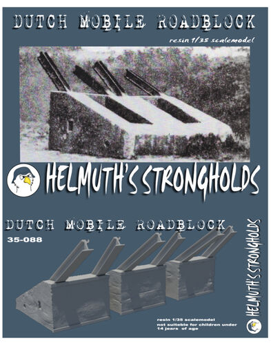 NEW! Helmuth's Strongholds 35088 Dutch Mobile Roadblock (3D-Printed)