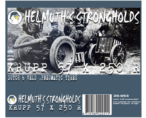 Helmuth's Strongholds 35053 Dutch Krupp 57 x 250 R with pneumatic tires