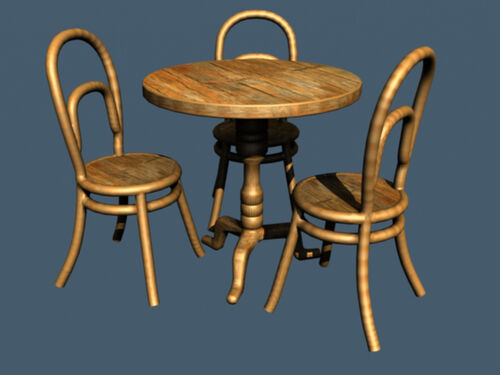 Helmuth's Strongholds 35029 Round Table and Chairs (3D Printed)