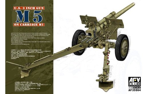 AFV Club 35S64 US 3 Inch Gun M5 on Carriage M1
