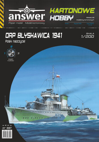 Answer KH-01-2025-01 ORP Błyskawica 1941 - Polish Destroyer